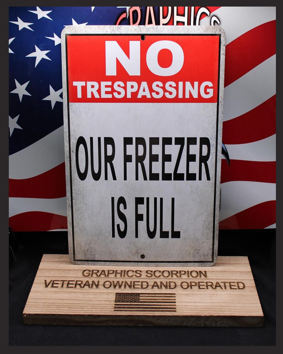 No Trespassing Our Freezer is Full Funny Aluminum Sign 8x12 In - Etsy
