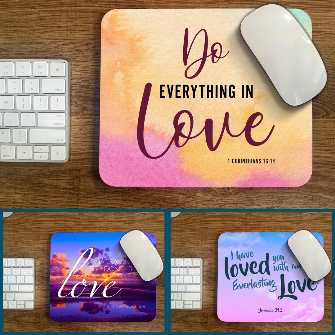 Love Bible Verse Mouse Pad - Etsy