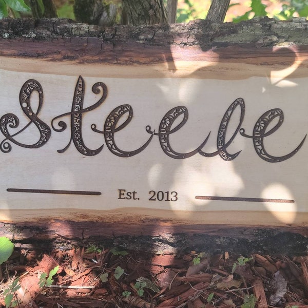 Custom Engrave Live Edge Sign - Etsy