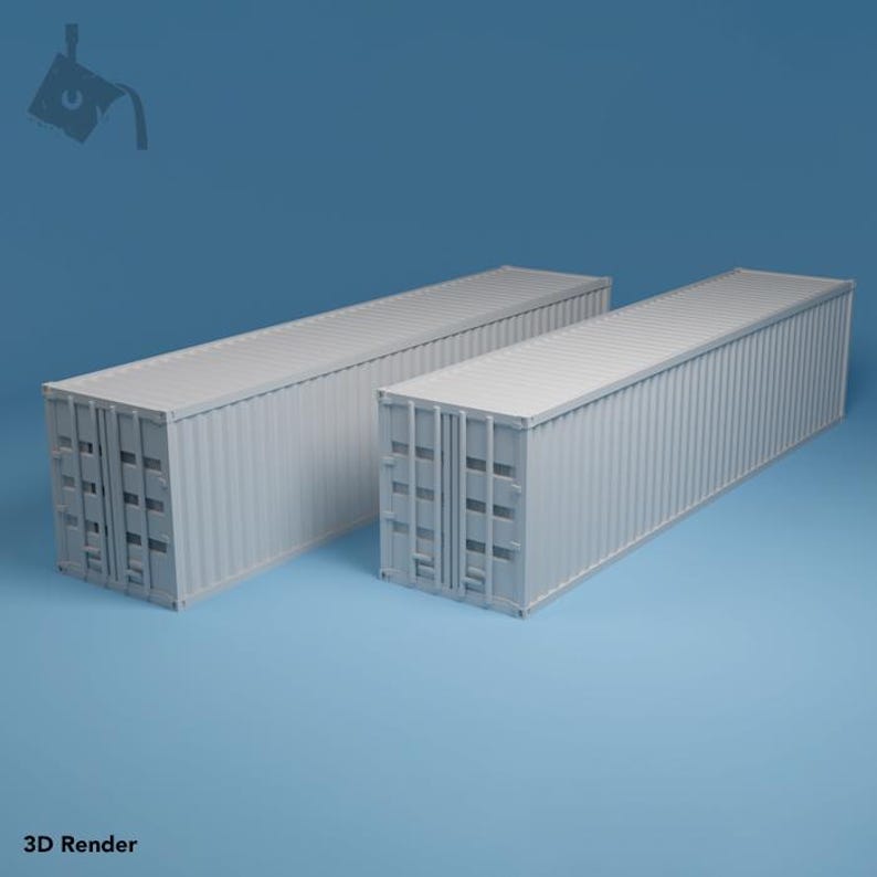 N Scale 40' High Cube Shipping Containers (2pc) - Etsy