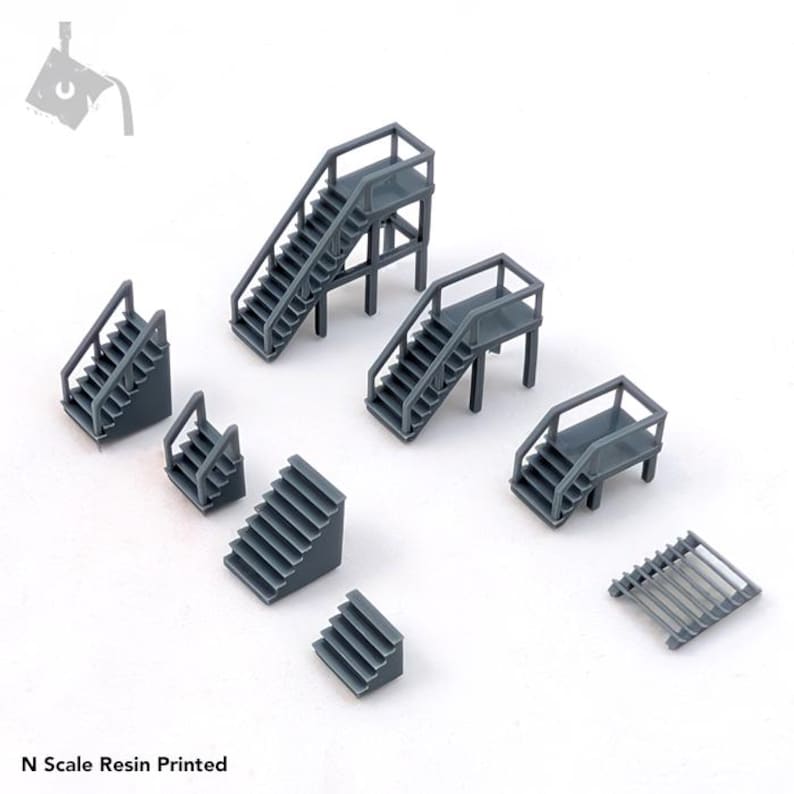 N Scale Stairs and Steps (16pc) - Etsy