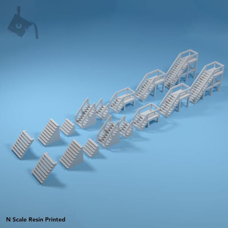 N Scale Stairs and Steps (16pc) - Etsy
