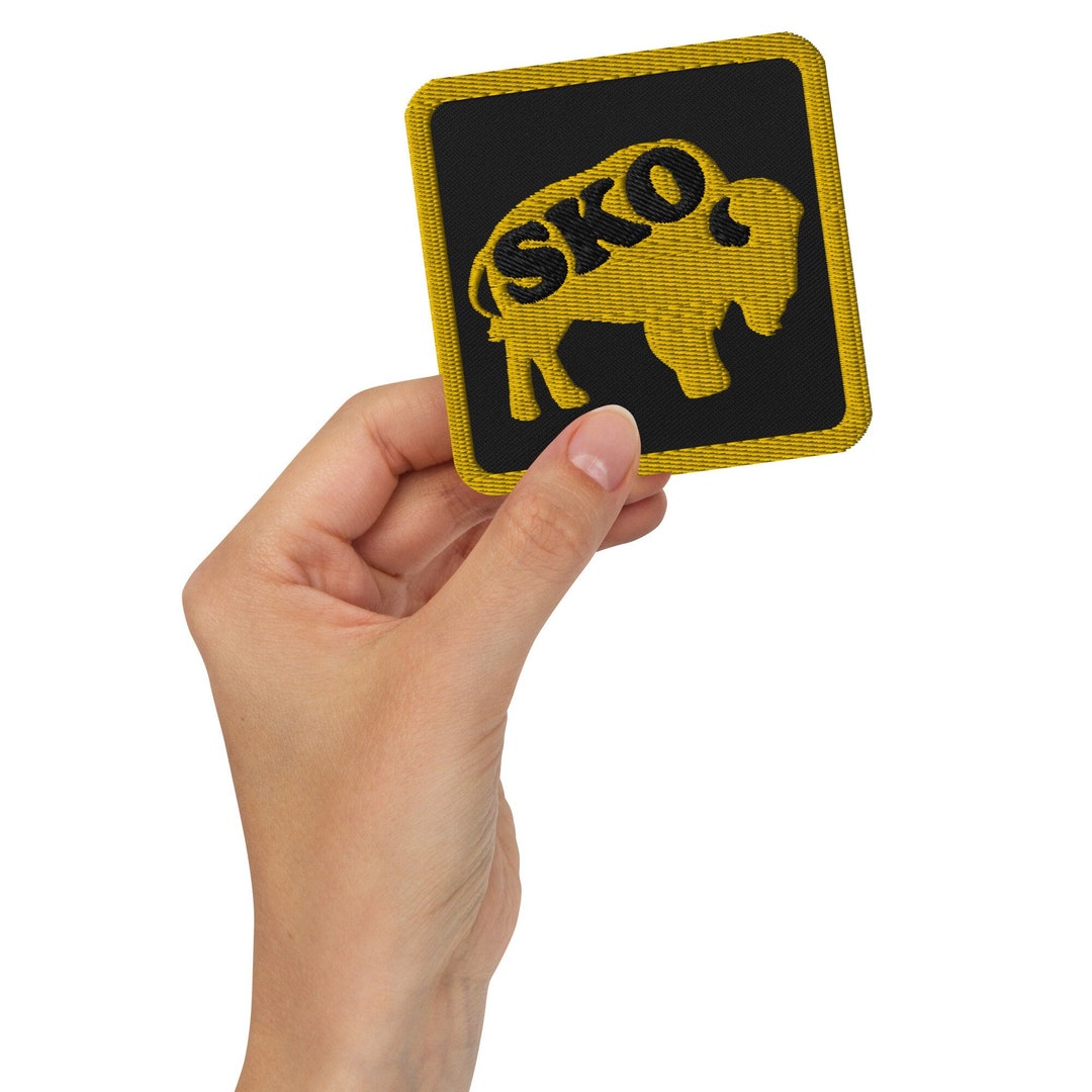 SKO Boulder 3 Square Embroidered Patch, Buffaloes, Prime Time, College ...