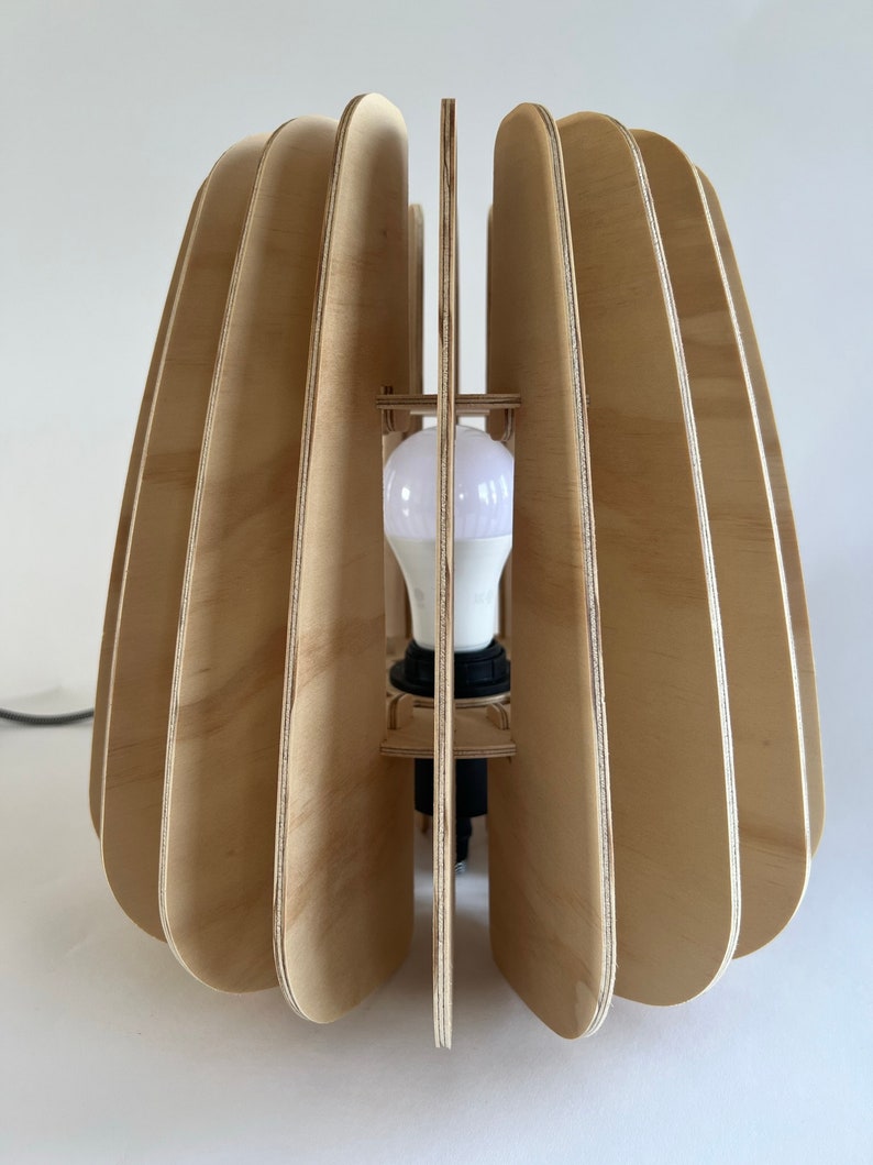 Modern Wooden Lamp Made From Sustainable Pine - Etsy