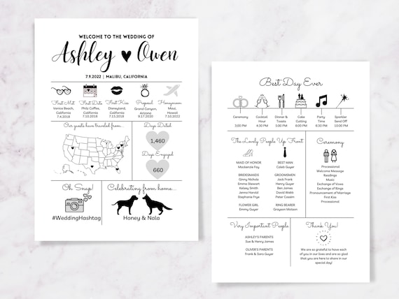 Infographic Wedding Program Template