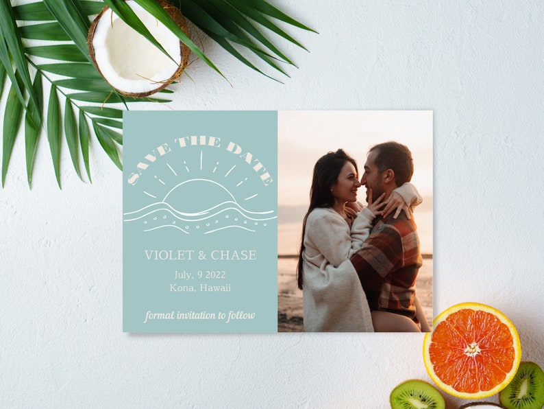 Destination Wedding Save the Date Save the Date Template - Etsy
