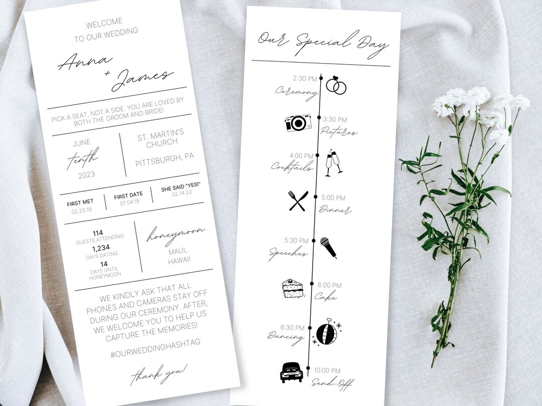 Infographic Wedding Program | Wedding Infographic | Infographic Program ...