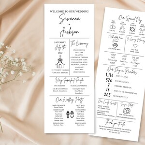 Infographic Wedding Program | Wedding Program Template | Wedding ...