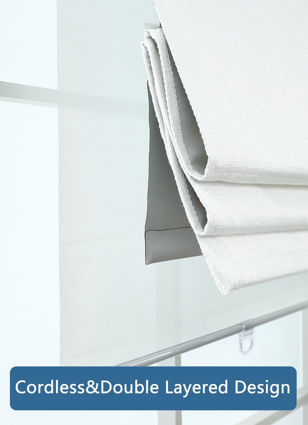 Double Layered Roman Shade: Light Filtering & Blackout Linen Blind - Etsy