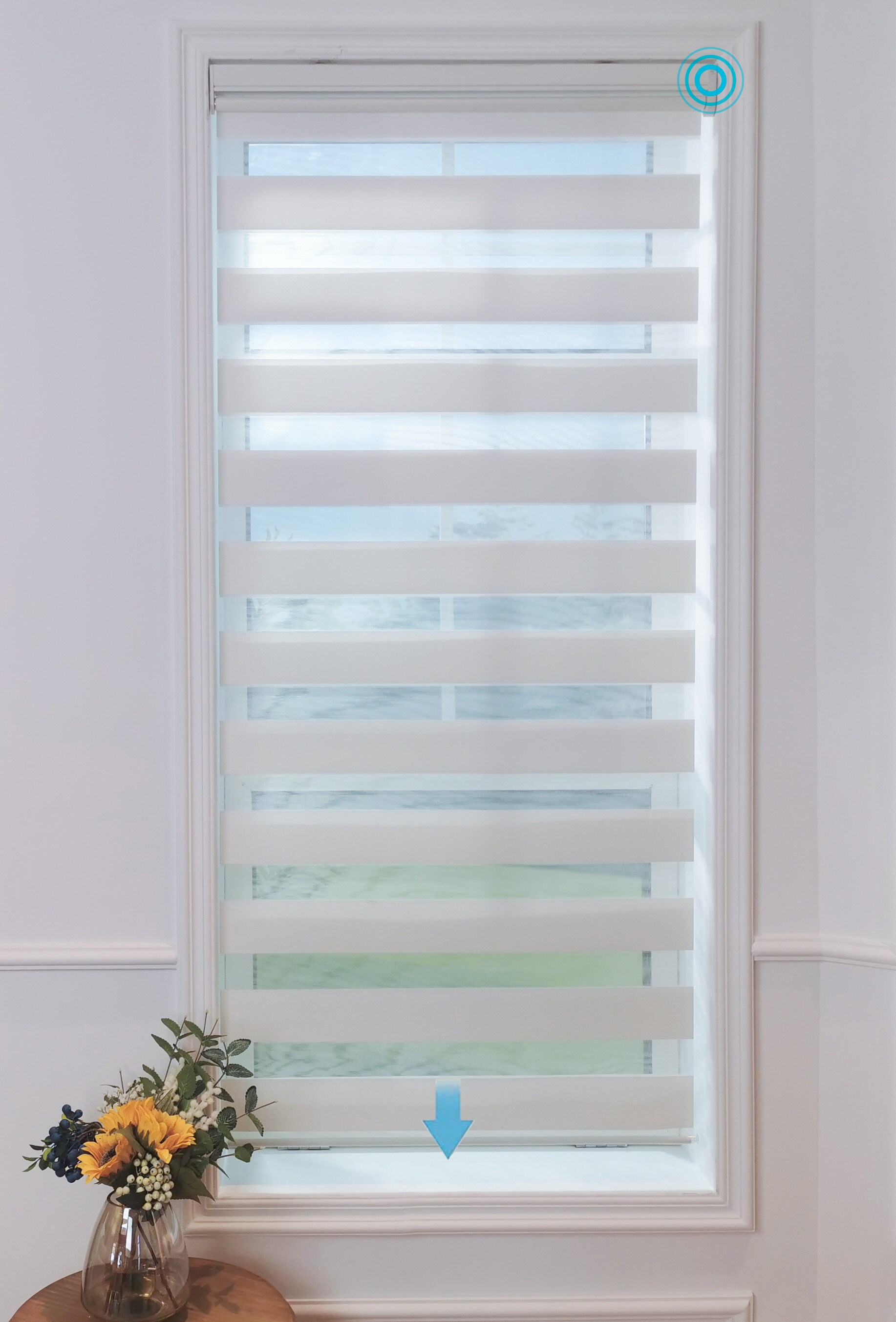 Motorized Remote Controlled Custom Artex Home Premium Zebra Roller ...