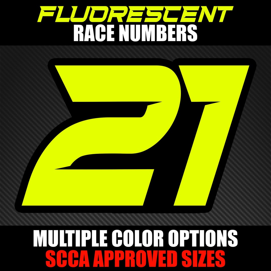 Neon Color Custom Racing Numbers - Etsy