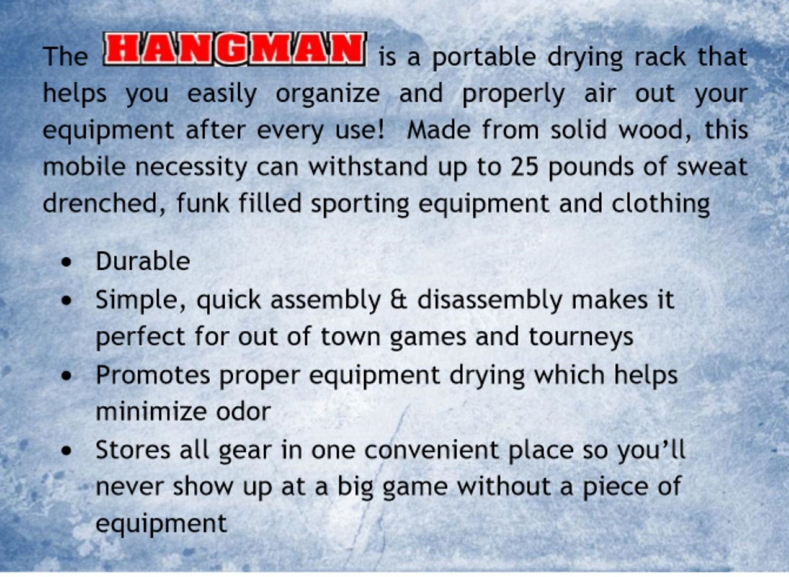 Sports Equipment Drying Rack - Great for Hockey, Lacrosse, Football ...