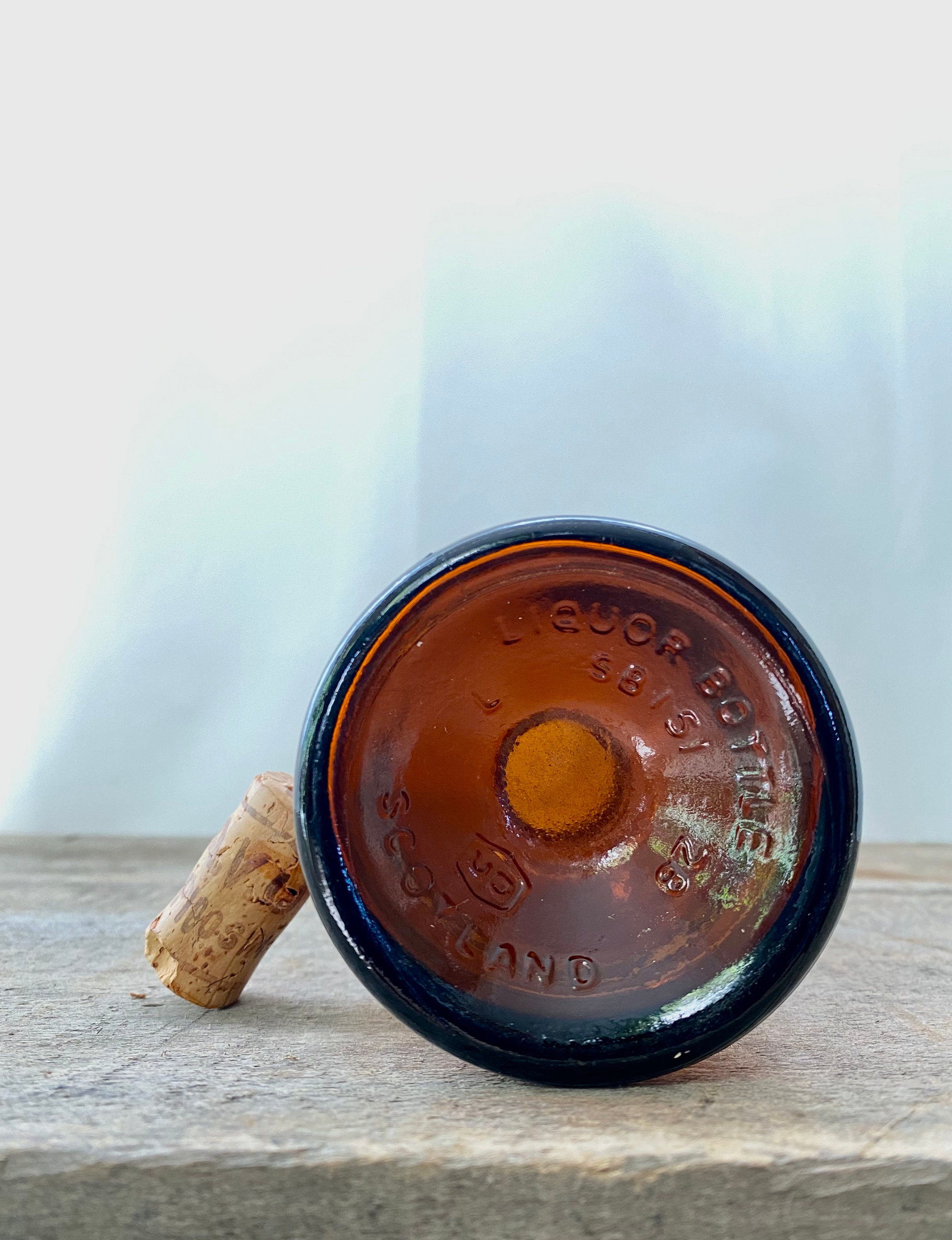 Vintage Brown Liquor Bottle From Scotland - Etsy