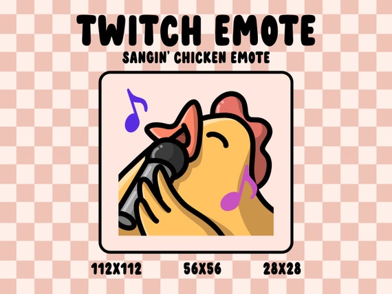 Sangin' Chicken Emote INSTANT DOWNLOAD Twitch Streaming - Etsy