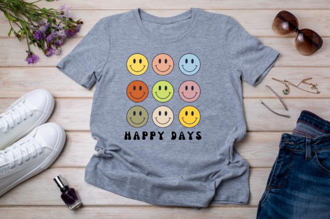 Happy Days Smiley Svg - Etsy