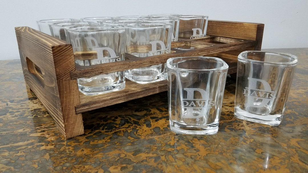 Personalized Shot Glass Holder Set! These Make Great Gifts! - Etsy