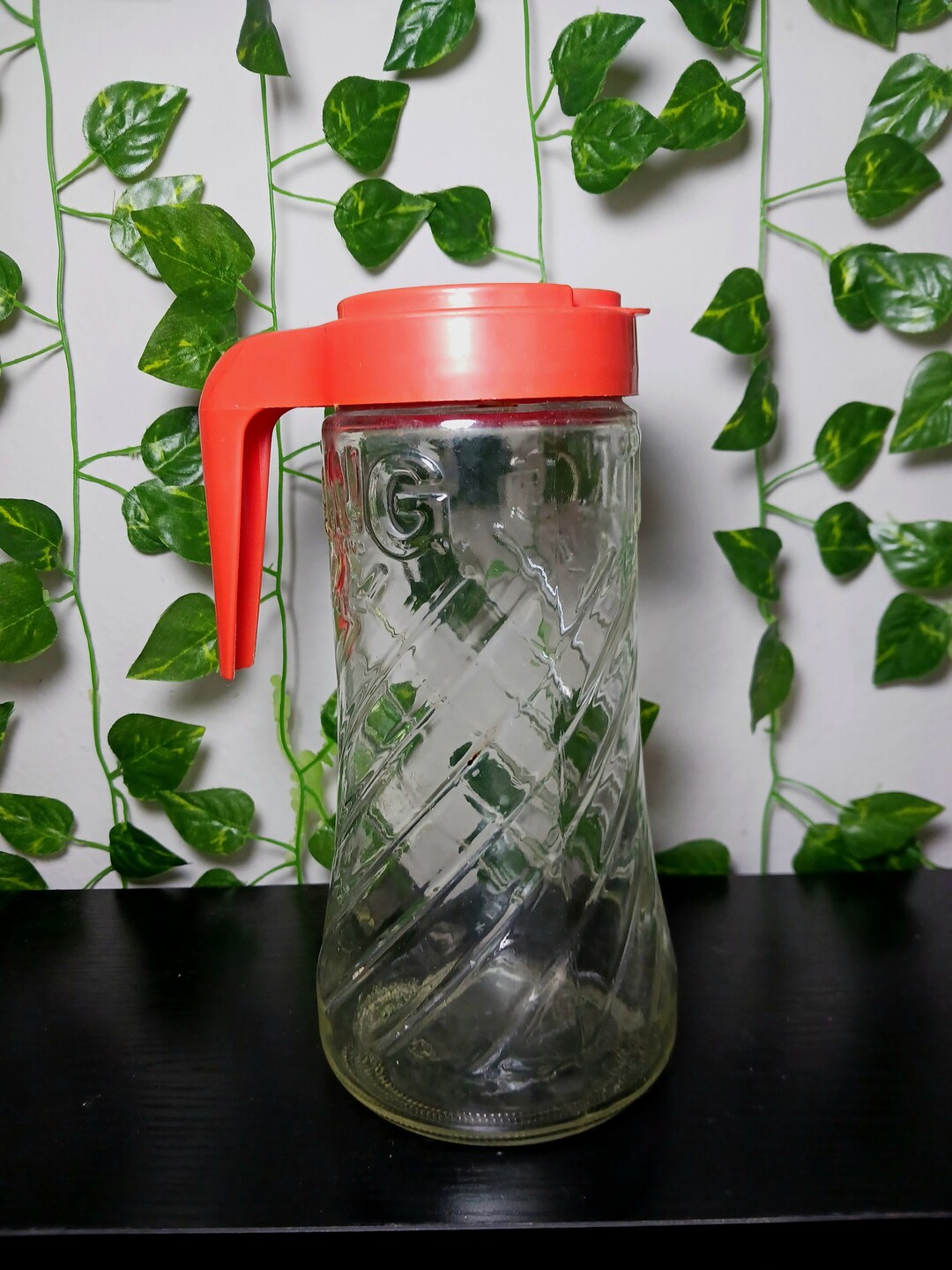 Vintage Glass Tang Pitcher - Etsy