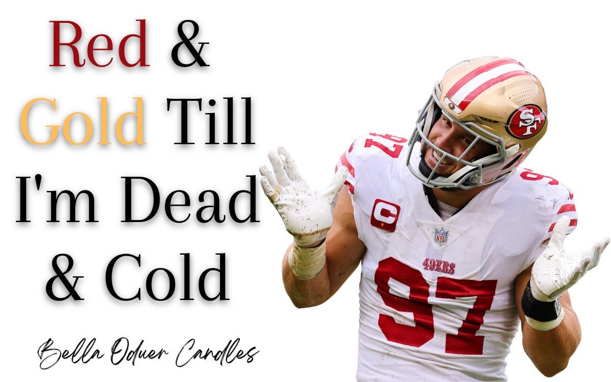 49ers Candle: Nick Bosa, San Francisco NFL, Hemp Soy Wax - Etsy