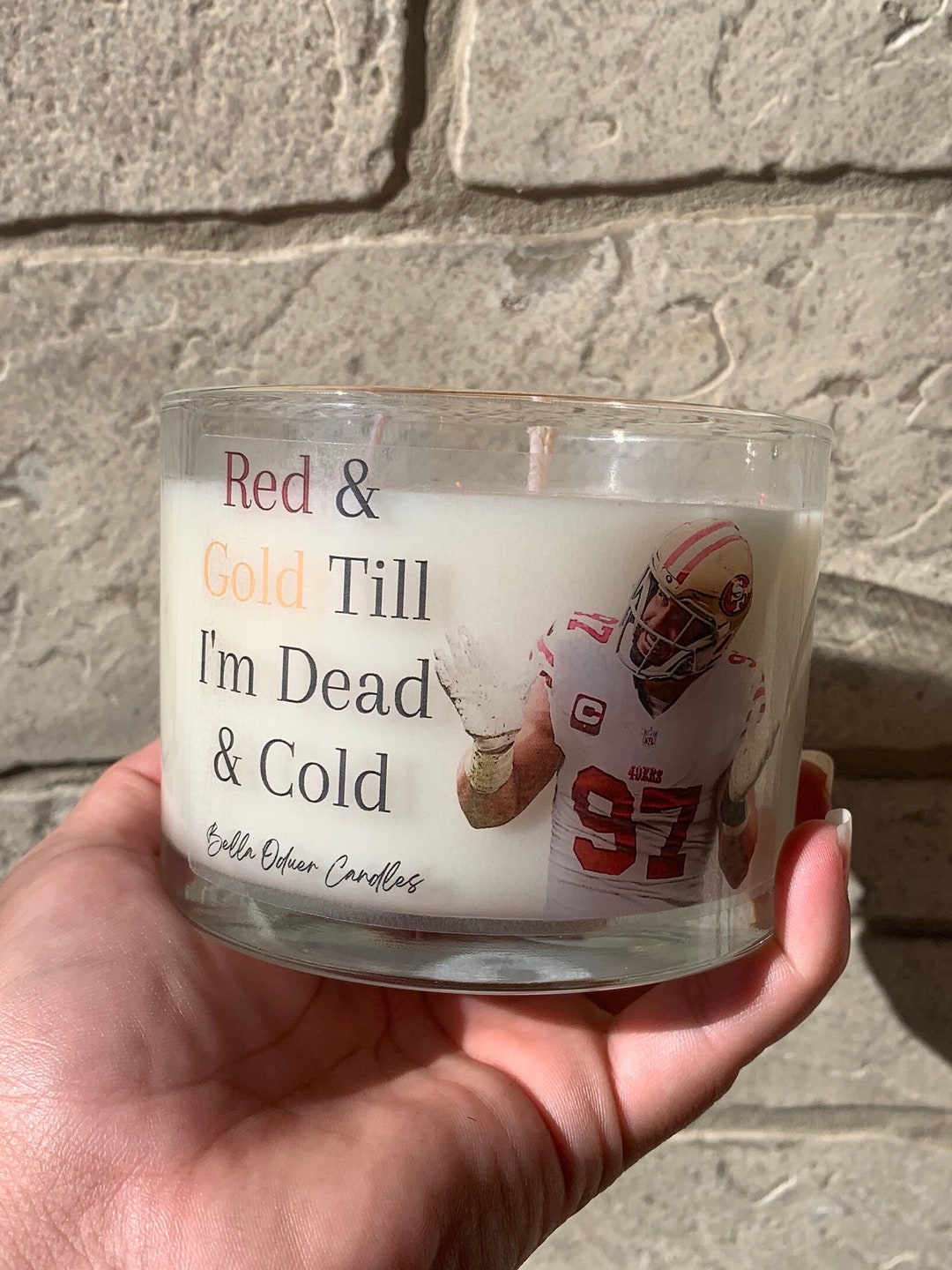49ers Candle: Nick Bosa, San Francisco NFL, Hemp Soy Wax - Etsy