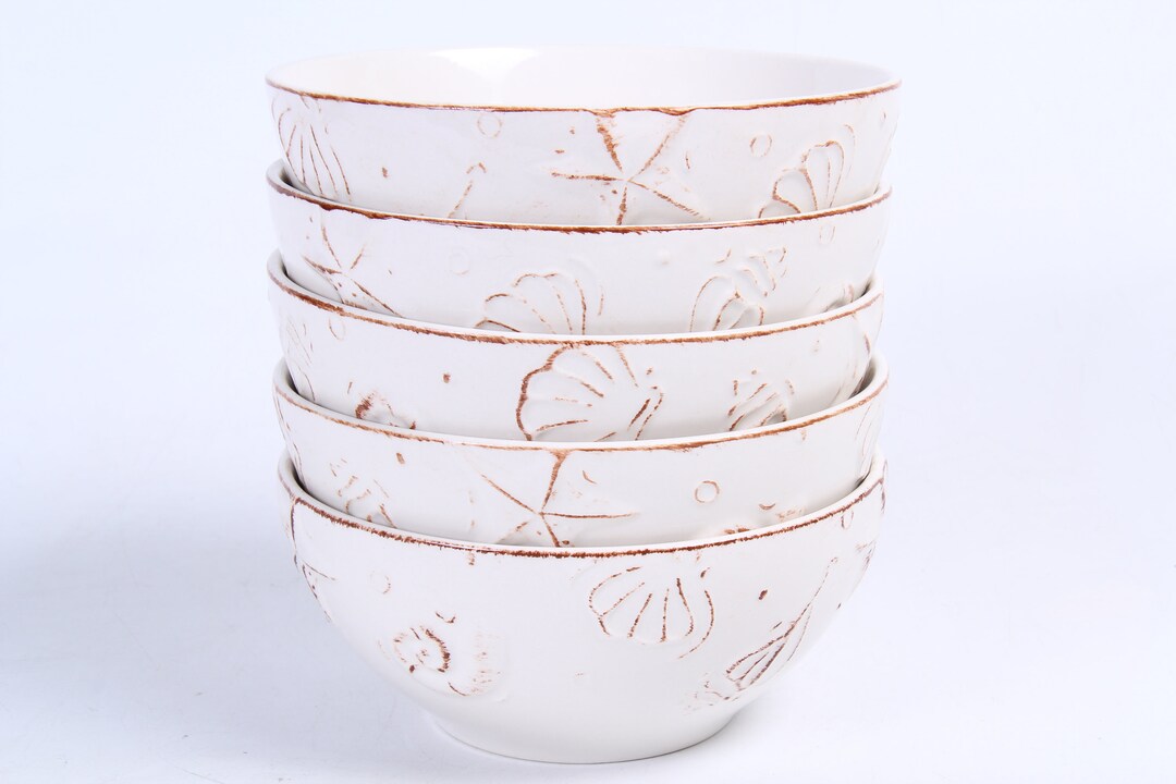 Excellent Set of 5 Thomson Pottery 6.25 Soup Cereal Bowls Nautical ...