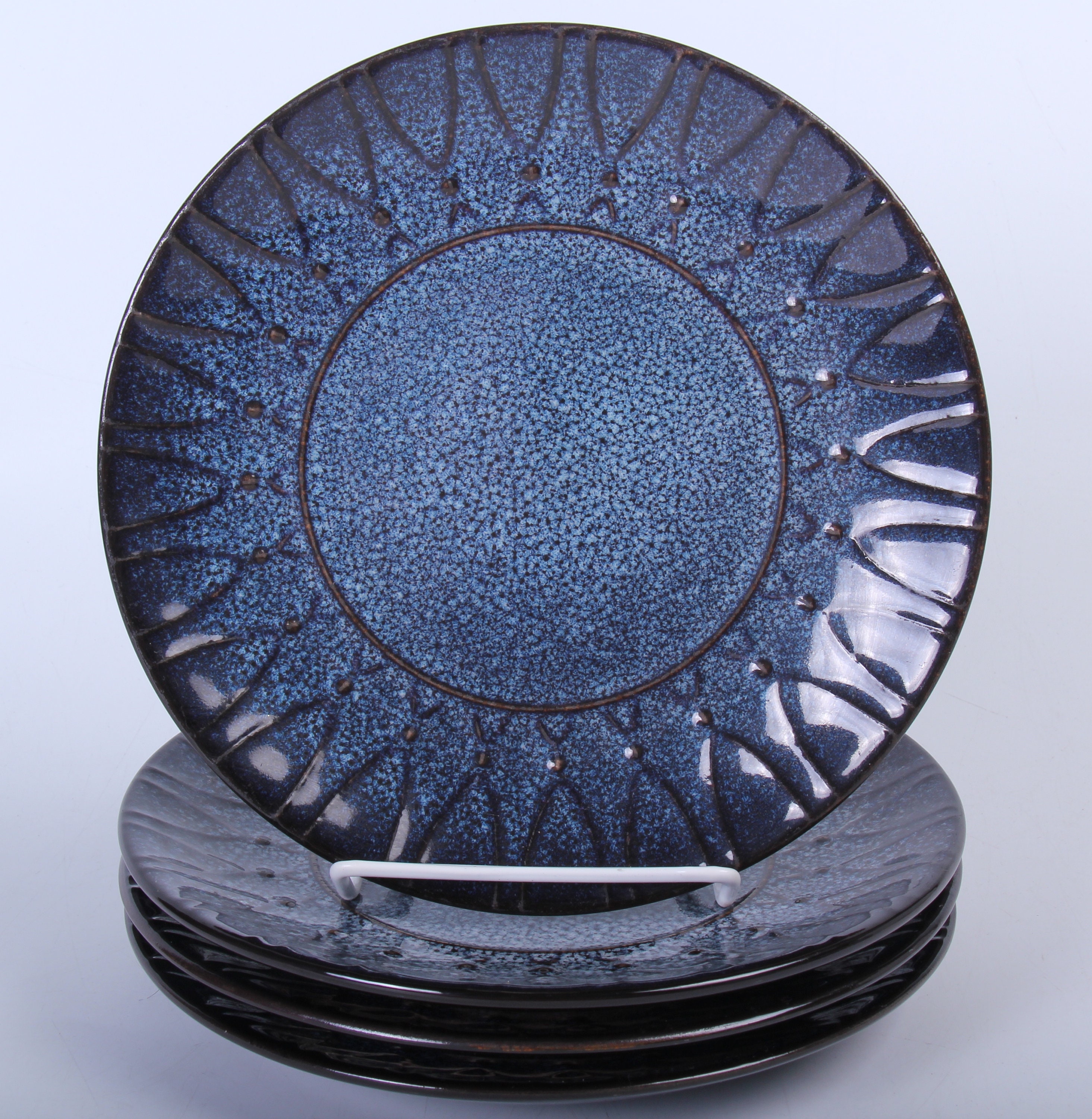 Set of 4 Laurie Gates California Designs Blue 8 Salad Plates 2 Sets ...