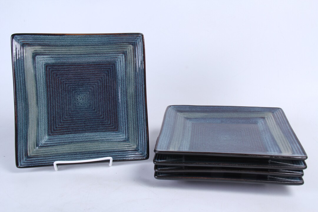Set of 5 Oneida Adriatic Blue Square 10.75 Dinner Plates - Etsy