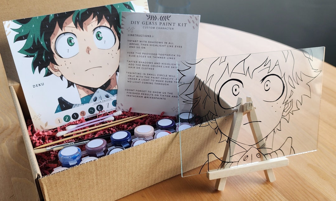 My Hero Academia, Anime Glass Painting Kit, Anime Gift, Anime Glass ...