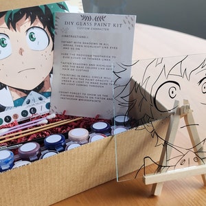 MHA Glass Painting Kit, Anime Gift, Anime Glass Painting - Etsy