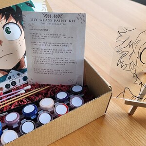 MHA Glass Painting Kit, Anime Gift, Anime Glass Painting - Etsy
