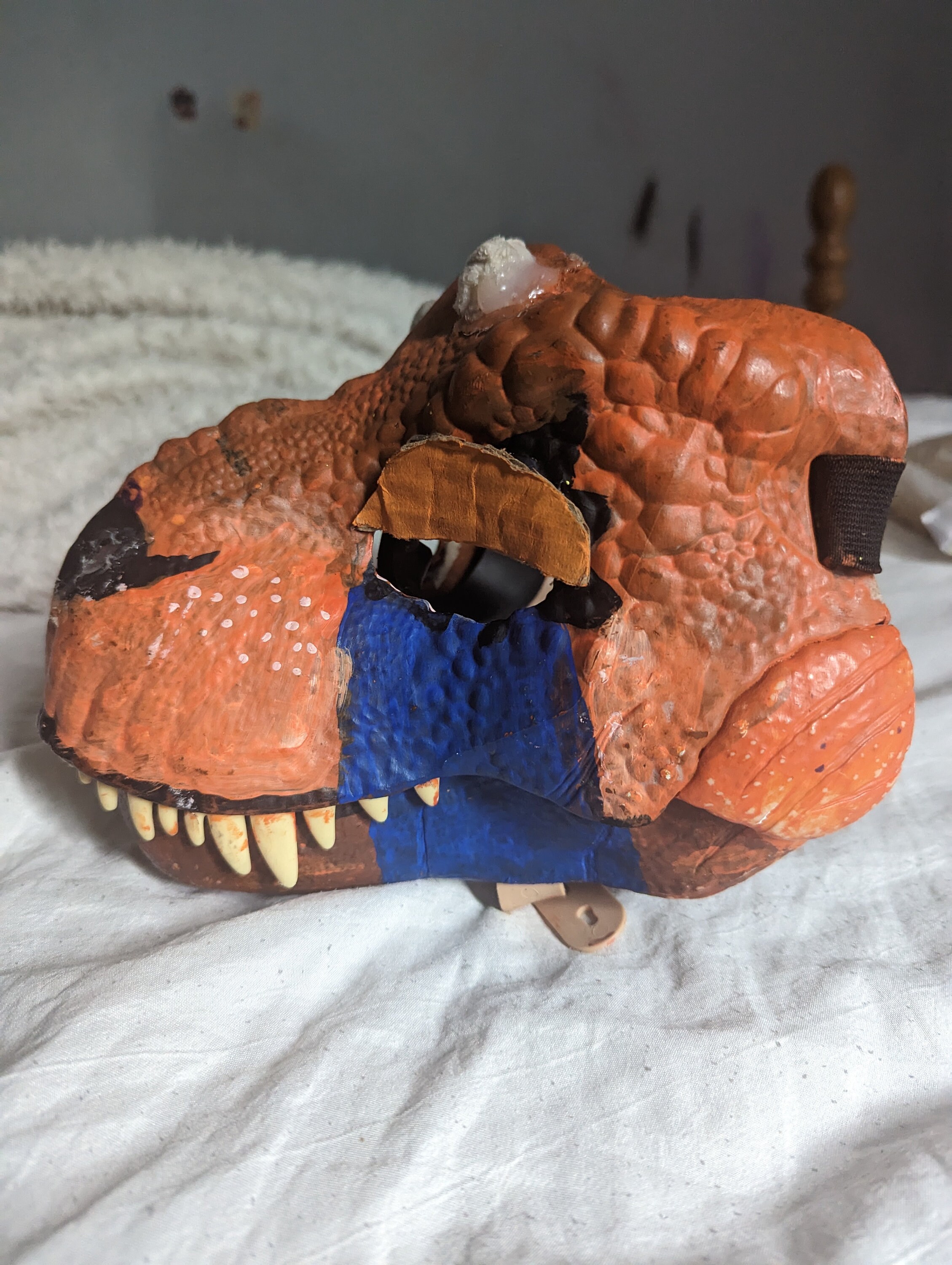Orange and Blue Dino Mask! - Etsy