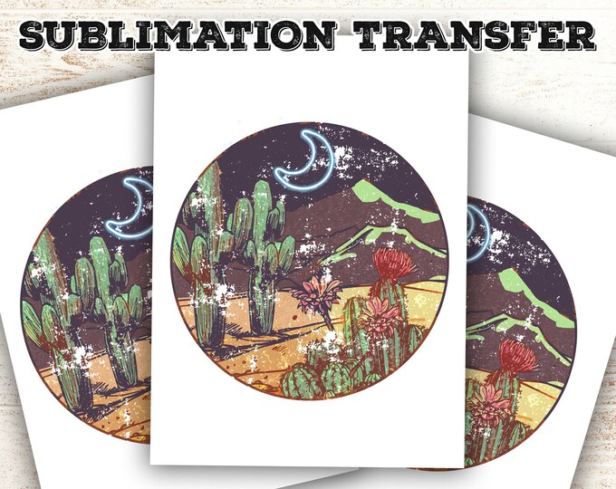 Neon Moon Transfer READY TO PRESS Transfer Western - Etsy