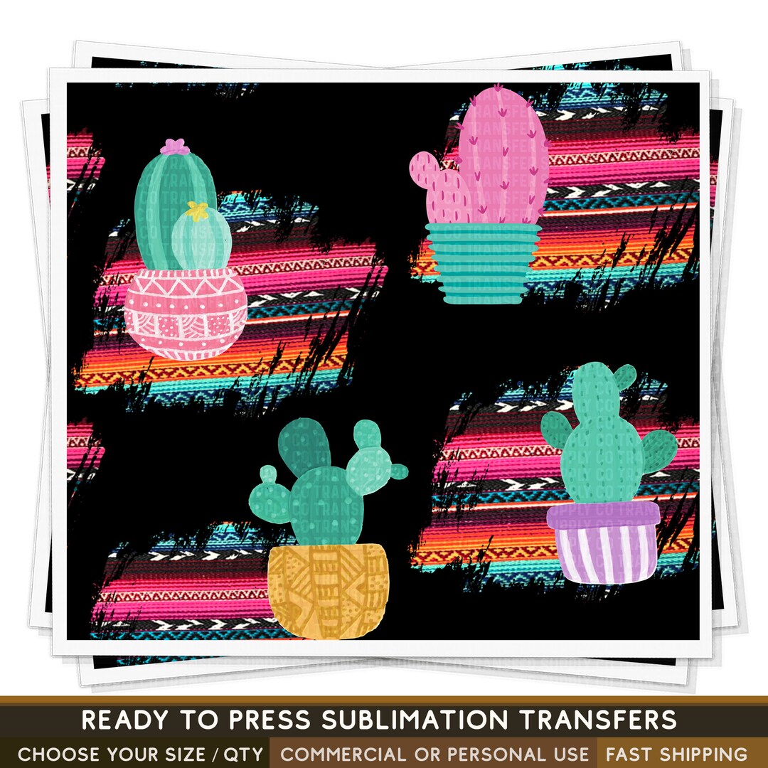 Cactus Sublimation Transfer Sublimation Tumbler Wraps, Sublimation ...
