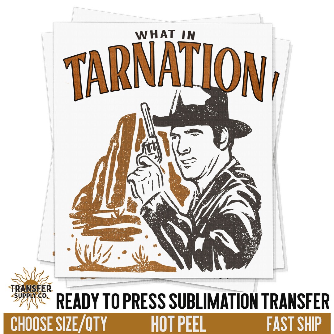 What in Tarnation Cowboy Sunset Vintage Wild West Western, Ready to ...