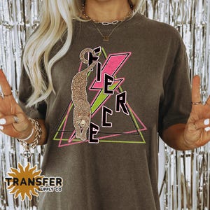 Fierce Tiger Lightning Bolt Triangle Retro Transfer, DTF or Sublimation ...