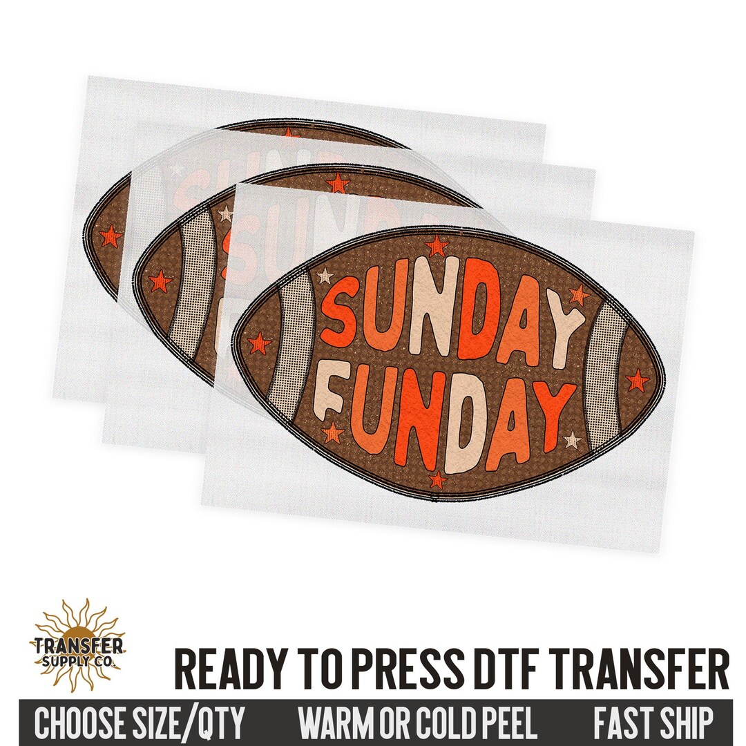 Sunday Fun Day Football, Ready to Press DTF Transfer, Dtf Transfer ...
