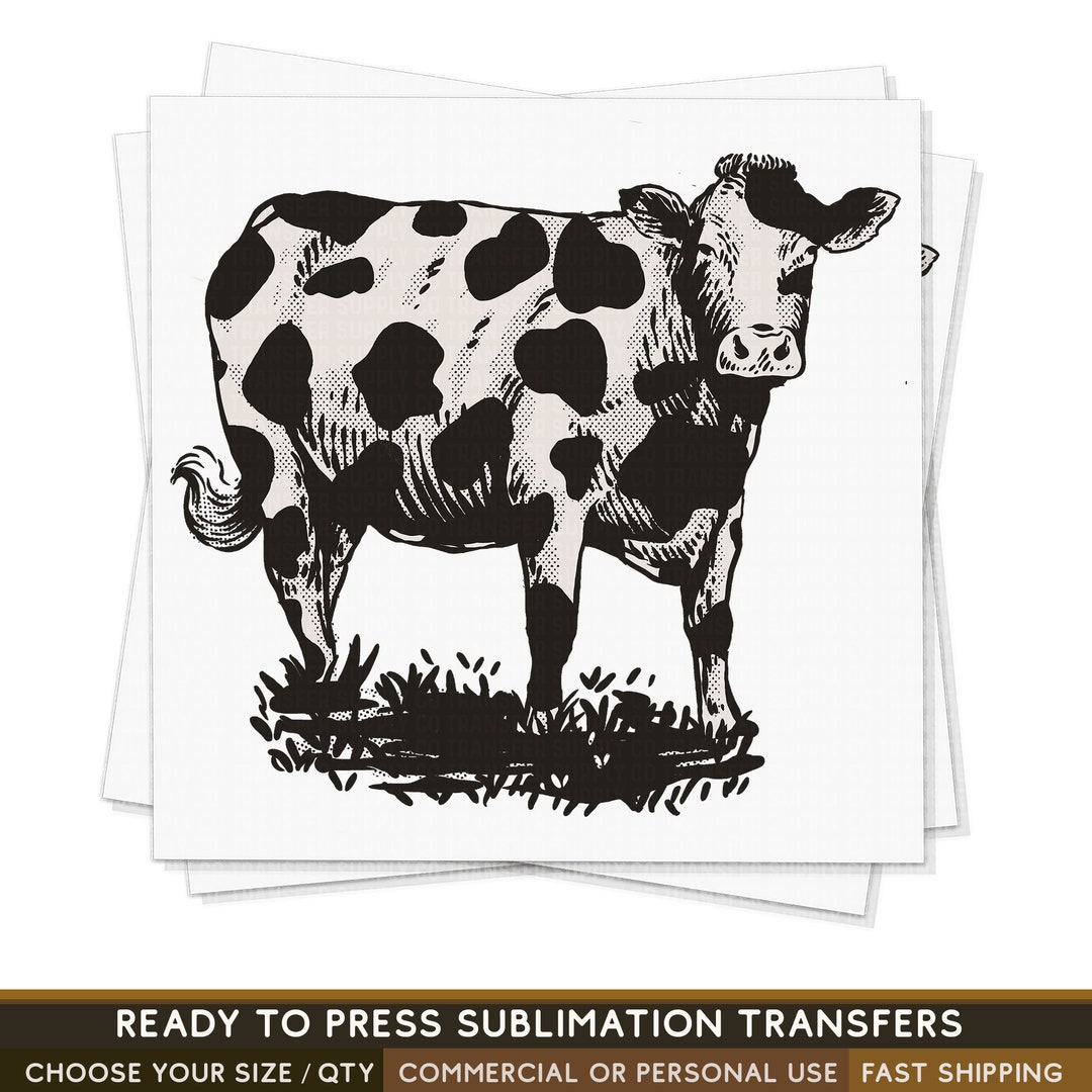 Western Cow Sublimation Transfer, Western Print, Ready to Press ...