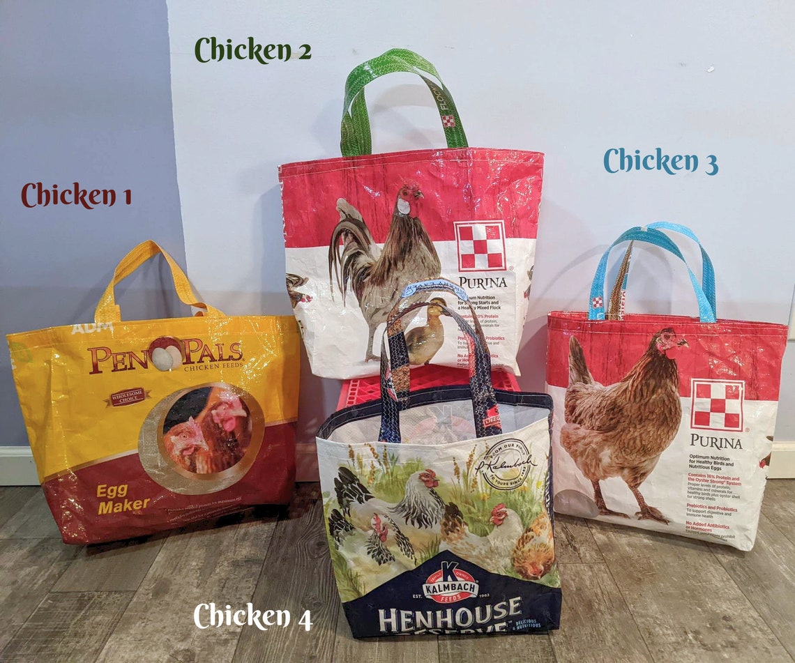 Repurposed Feed Bag Totes - Etsy