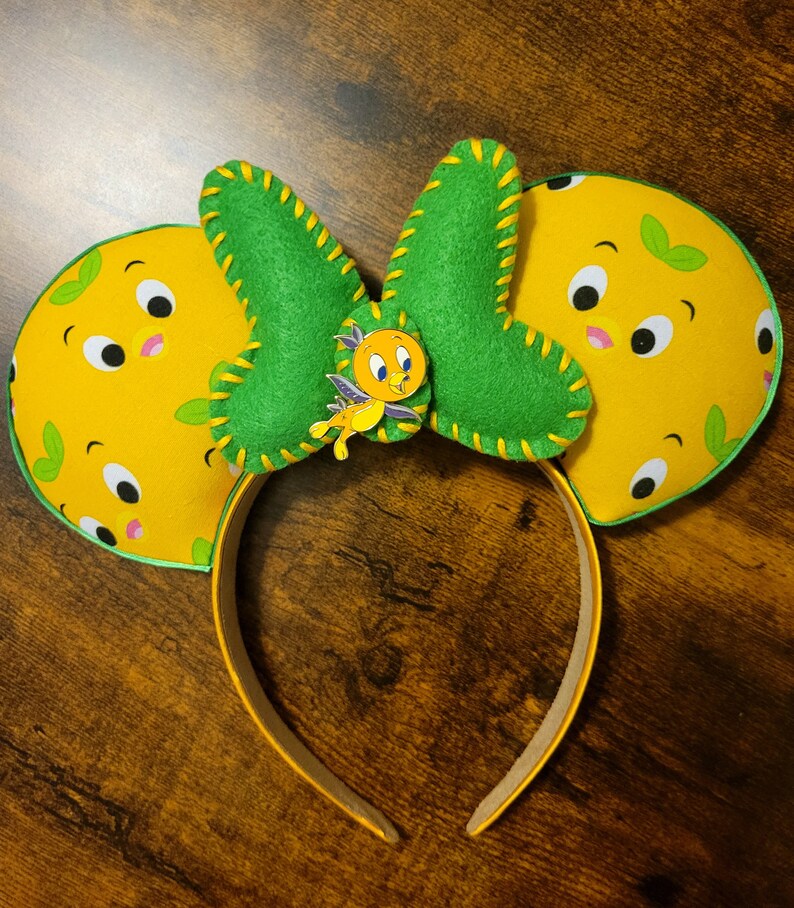 Orange Bird Mickey Ears With 50th Anniversary Pin - Disneybound ...