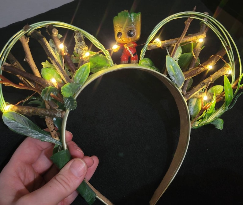 Guardians of the Galaxy Groot Mickey Ears: LED Disneybound Headband - Etsy