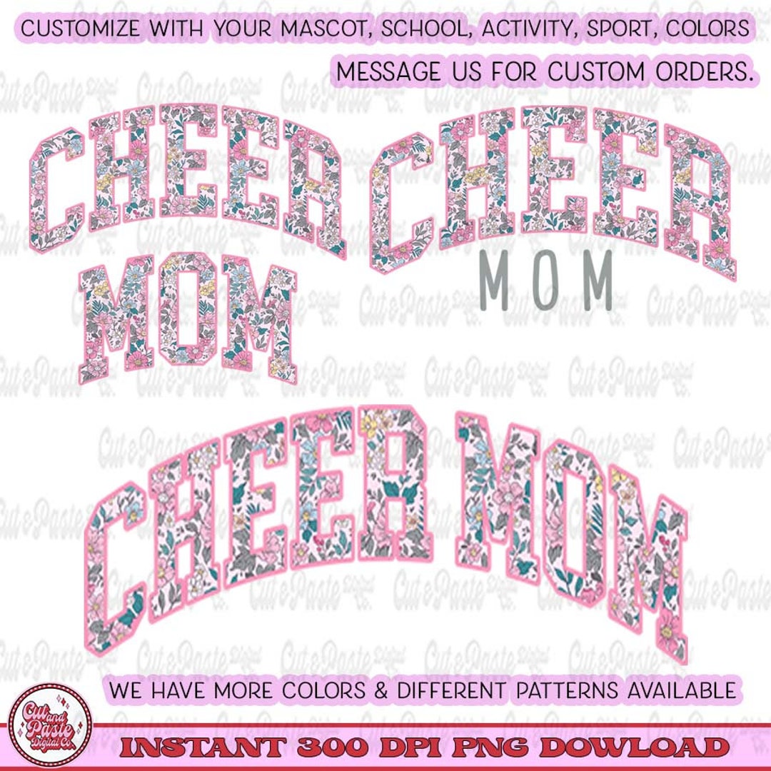 VARSITY Letter, CHEER, Cheer Mom, Digital Design, PNG, Printable ...