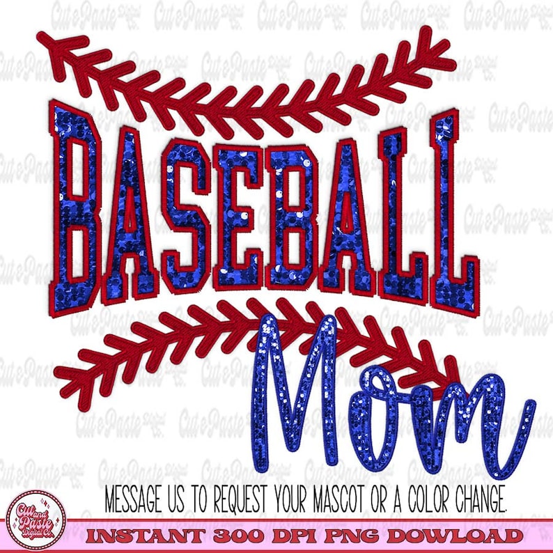 Digital Design, Instant Download, PNG, Sublimation, DTF, Ball Park Mom, Baseball, Faux Sequins ...