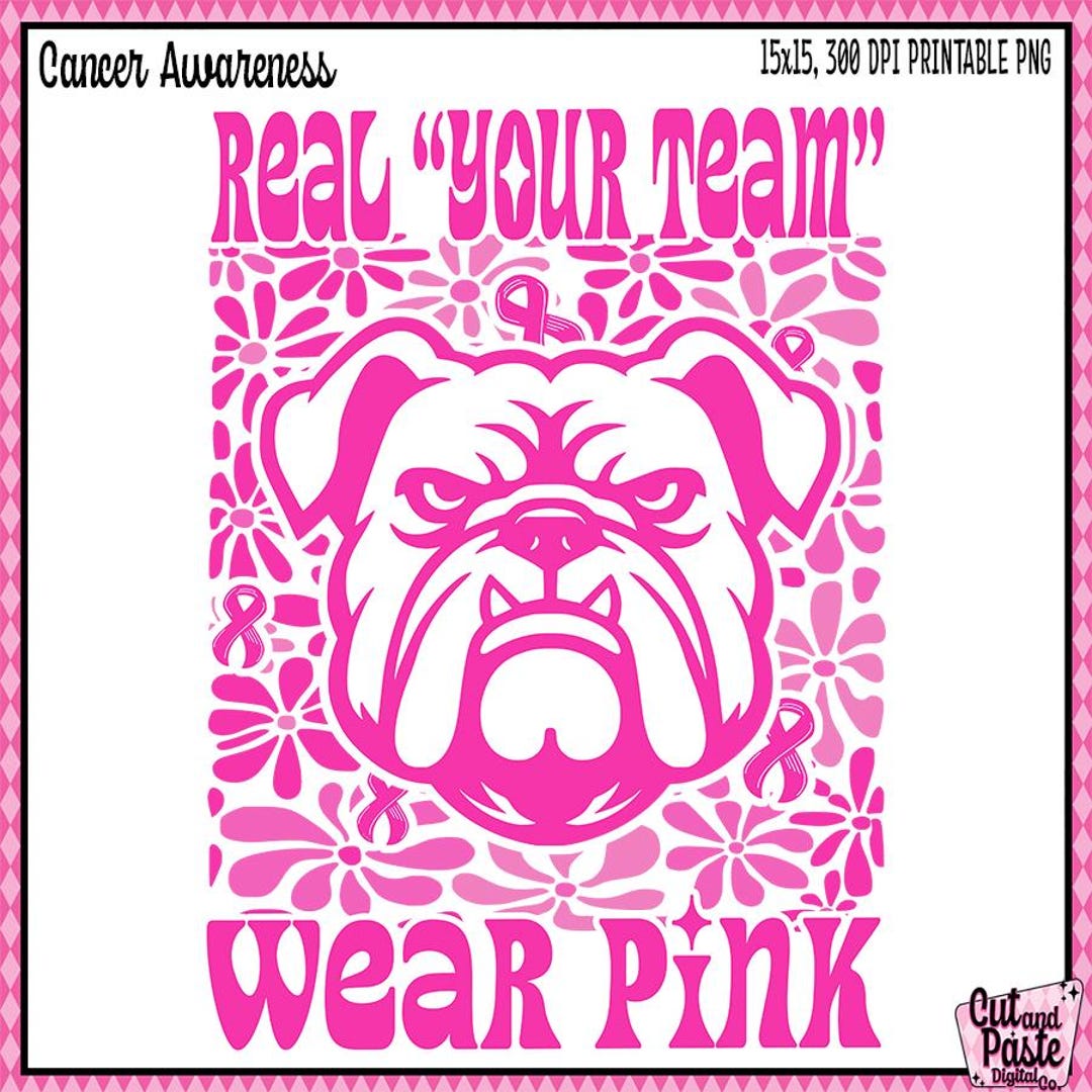 CUSTOM Groovy Flower School Mascot PNG, Pink Out, Cancer Awareness ...