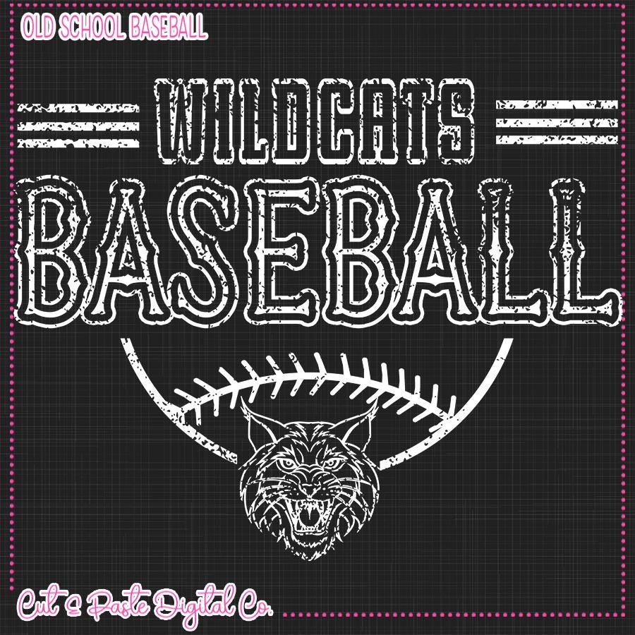 Wildcats Baseball Mascot PNG: Vintage Retro Team Logo - Etsy