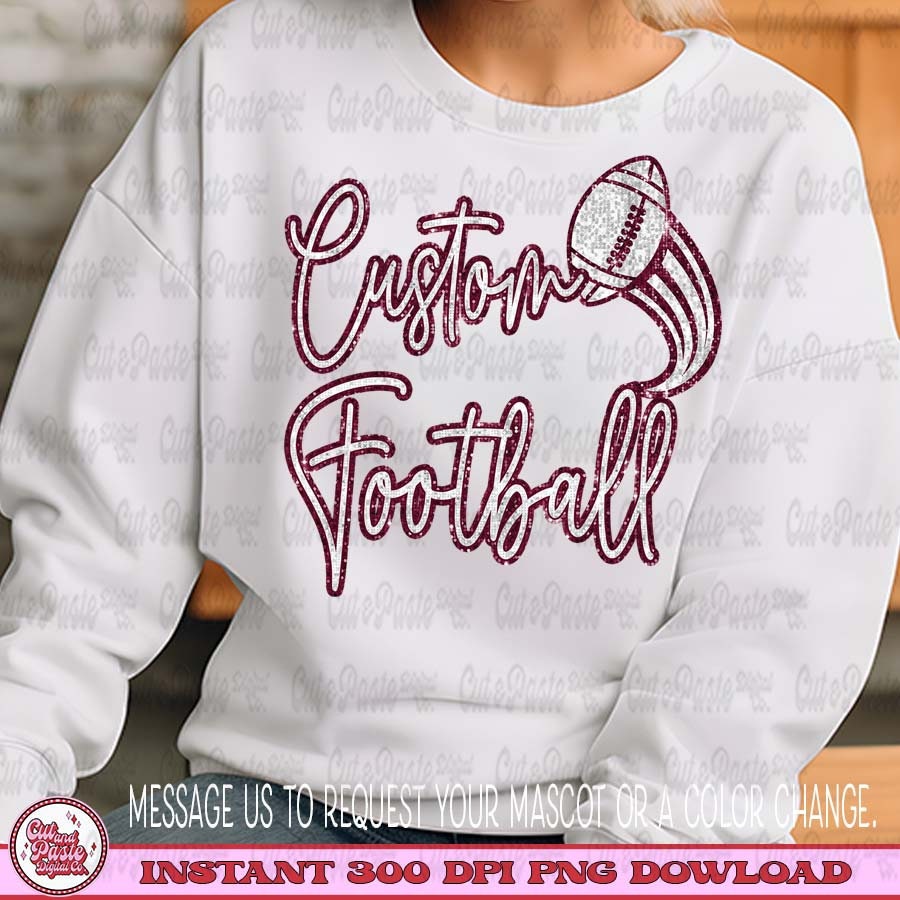 Custom Football Design, Teacher, School, PNG, Personalization ...