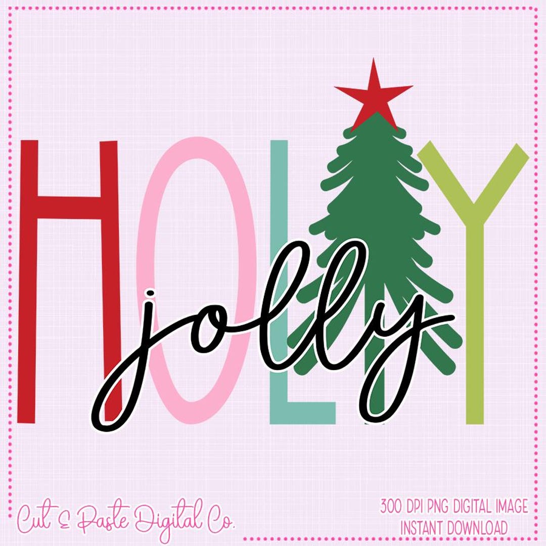 Christmas Tree PNG: Holly Jolly Holiday Design - Digital Download - Etsy UK