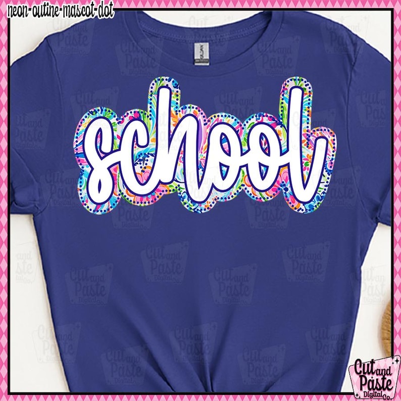 BEARS, Neon Outline Mascot Dot, School Spirit Design, Teacher/school ...