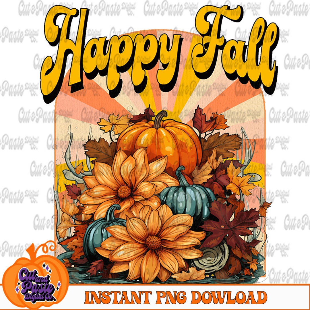 Fall, Autumn, Digital Design, Instant Download, PNG, Sublimation, DTF ...