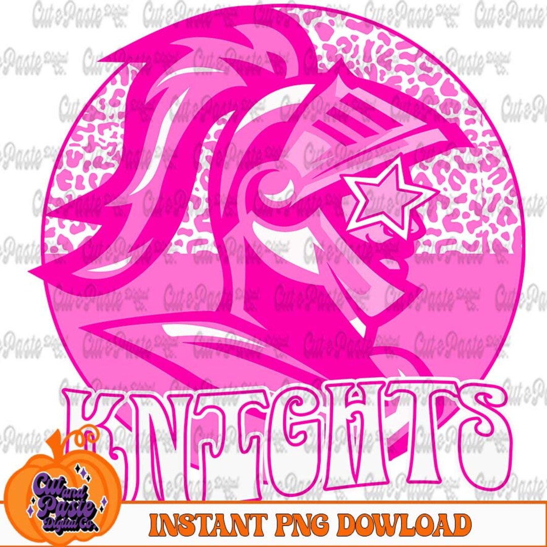 Knights Mascot PNG: Pink Leopard Print Cancer Awareness (digital ...