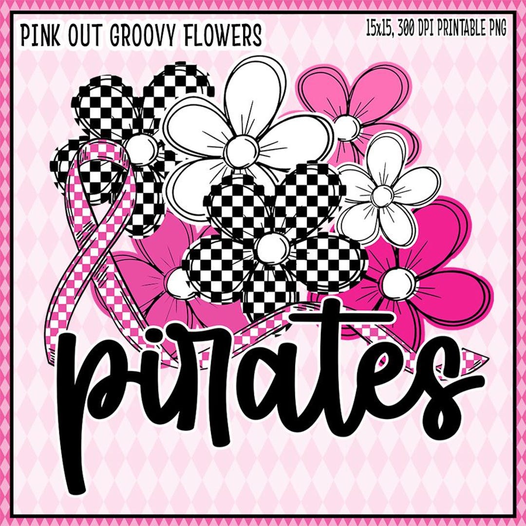 PIRATES Pink Out, Cancer Awareness PNG: School Spirit Design (digital ...