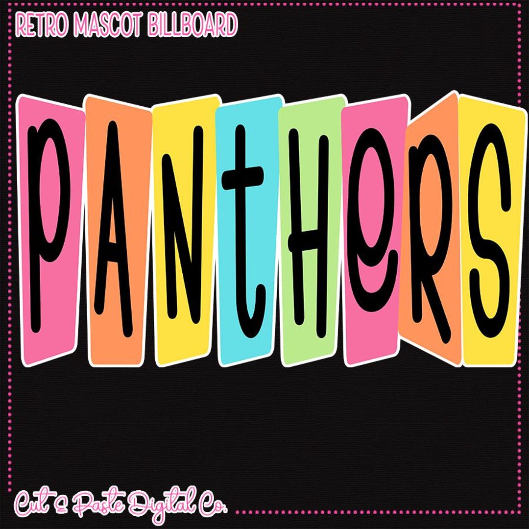 Panthers Retro Billboard Design: Mascot Shirt PNG (digital Download) - Etsy
